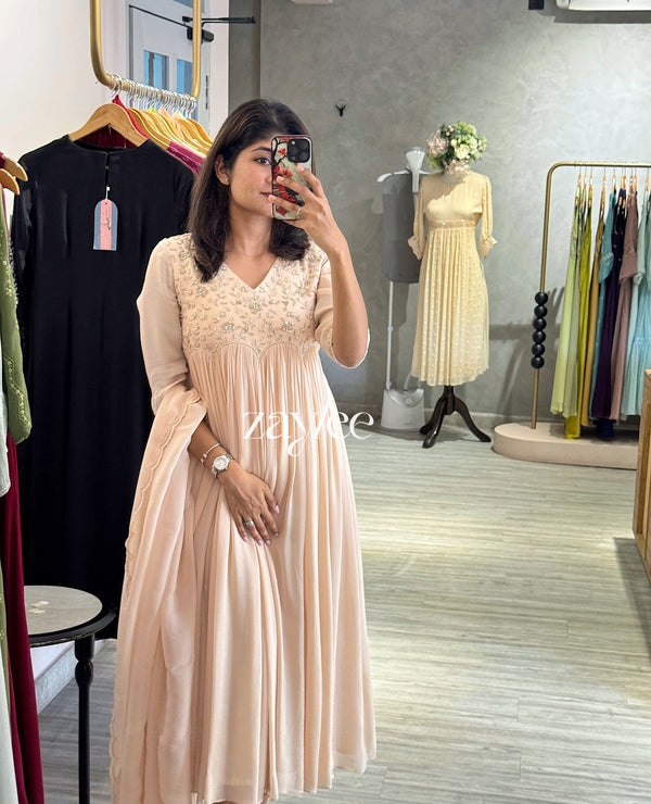 Ivory Scalloped Kurta – Zaylee Designs